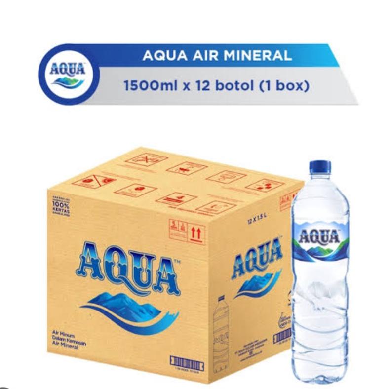 aqua botol 1 dus(isi 12 x 1500) | Setoko