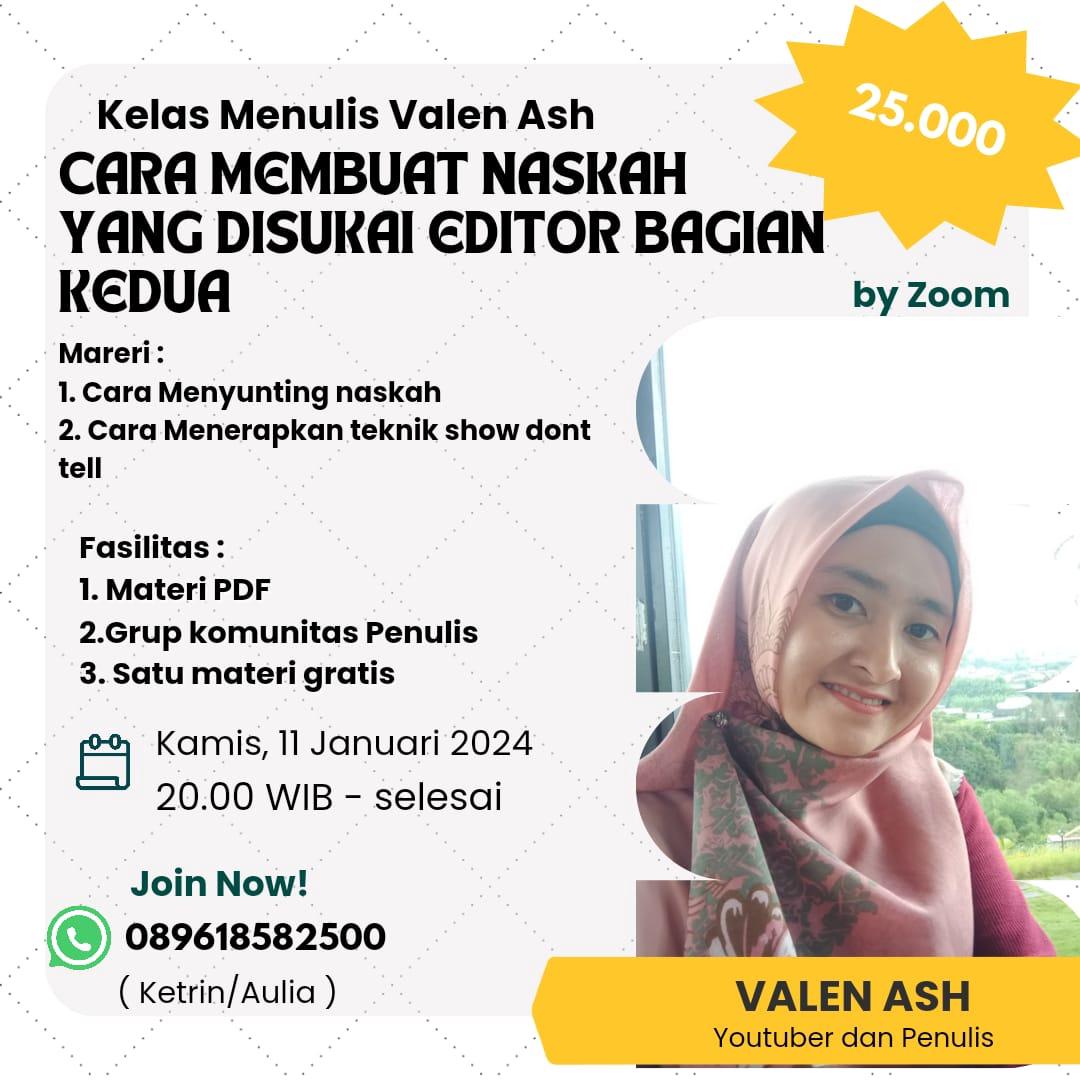Kelas Cara Membuat Naskah Yang Disukai Editor Bagian 2 | Setoko