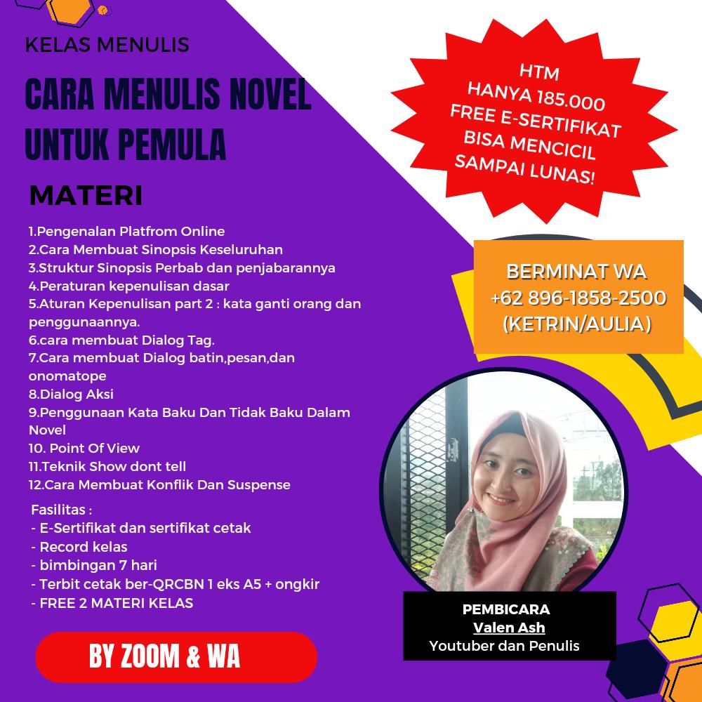 Kelas Cara Menulis Novel Untuk Pemula Setoko