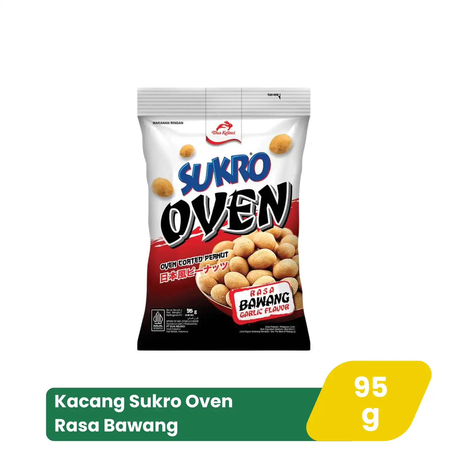 Dua Kelinci Kacang Sukro Oven Bawang 95g | Atapmart Fresh