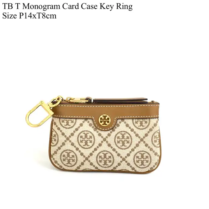 Tory Burch T Monogram Card Case Key Ring | Setoko